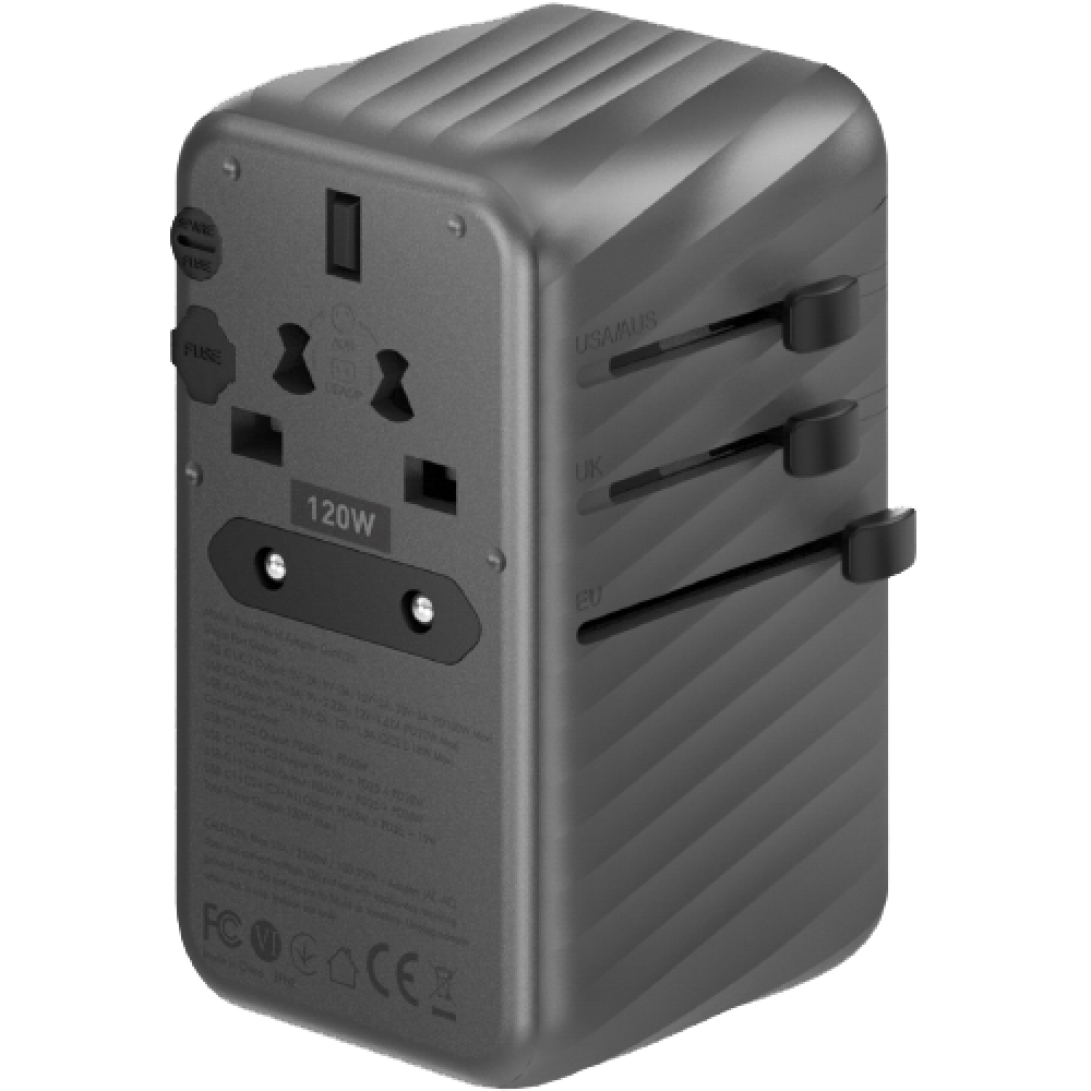 Energea 120W Travel World Adapter (Gunmetal) - Energea TWA-GAN120 120W ...