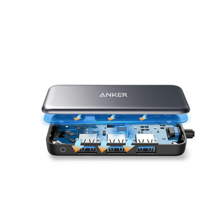 Anker Premium 4-in-1 USB C Hub Adapter Grey - Anker Premium 4-in-1 USB ...